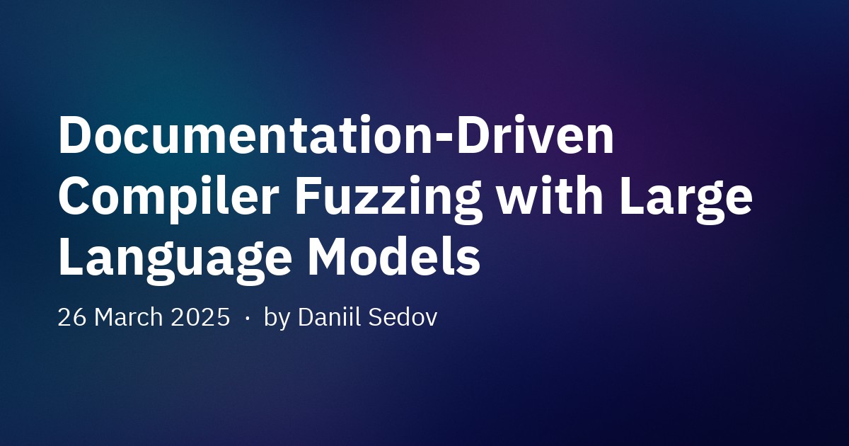 Documentation-Driven Compiler Fuzzing with Large Language Models