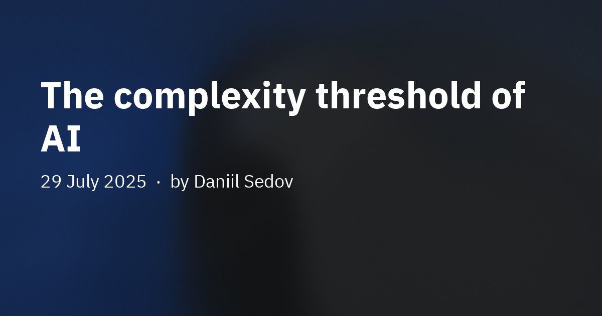 The complexity threshold of AI